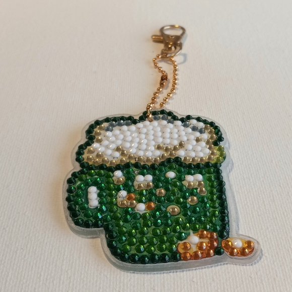 Accessories | Blingy Green Beer Mug Keychain | Poshmark